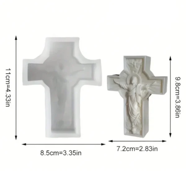 Molde de Silicón Cruz Cristo 9.8 cm - BioAlei