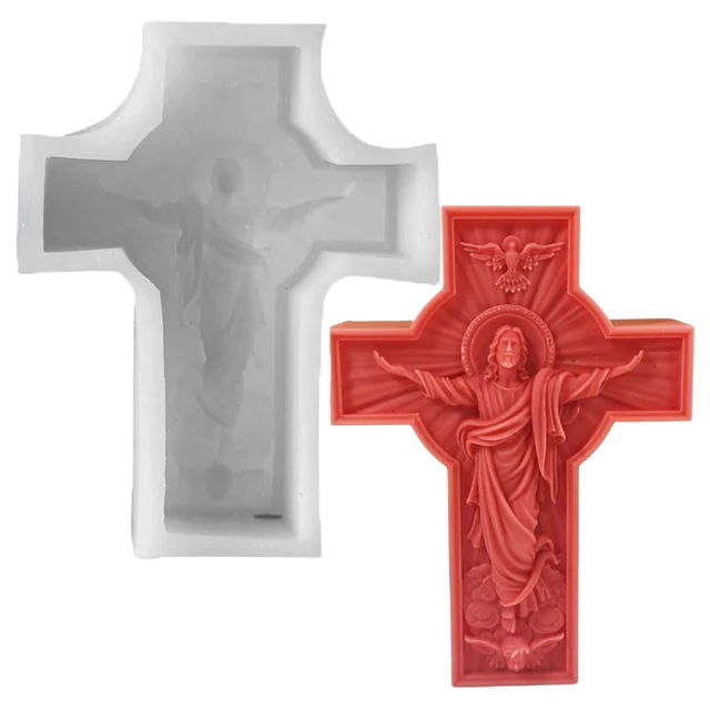Molde de Silicón Cruz Cristo 9.8 cm - BioAlei